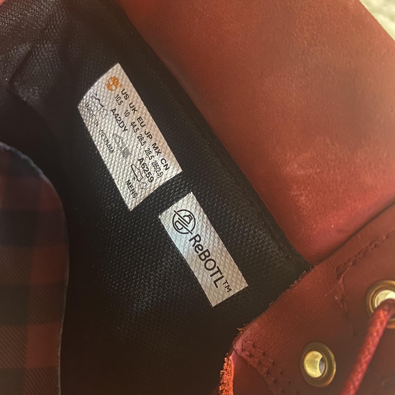 Men's Timberland red suede boots, worn twice and... - Depop