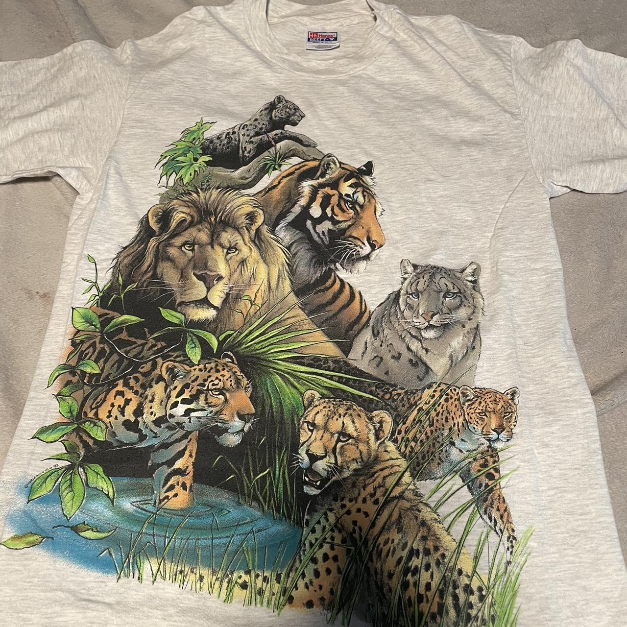 VTG Hanes Animal Graphic Harle Quin 1993 - Depop