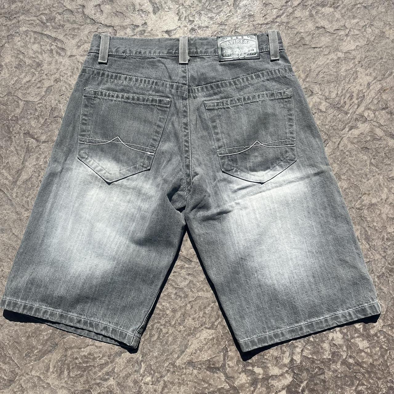 Vintage Avirex Gray Jorts Size 32 Baggy Good... - Depop