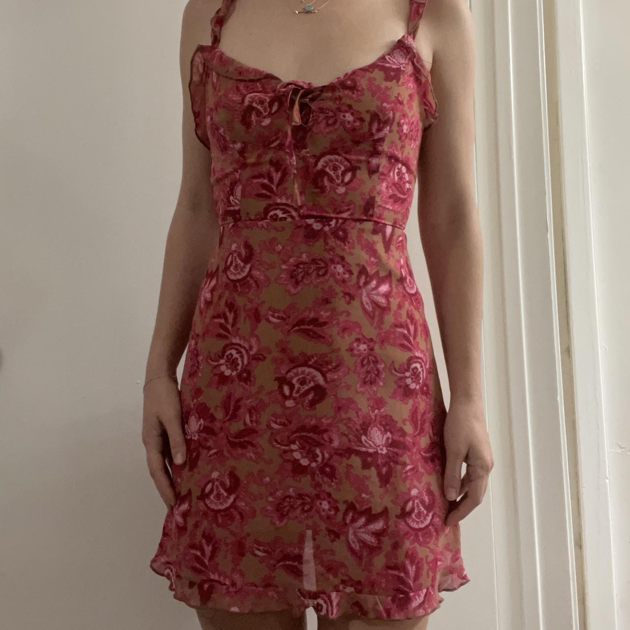 White fox sweet fling mini dress, fuschia. Ripped on... - Depop