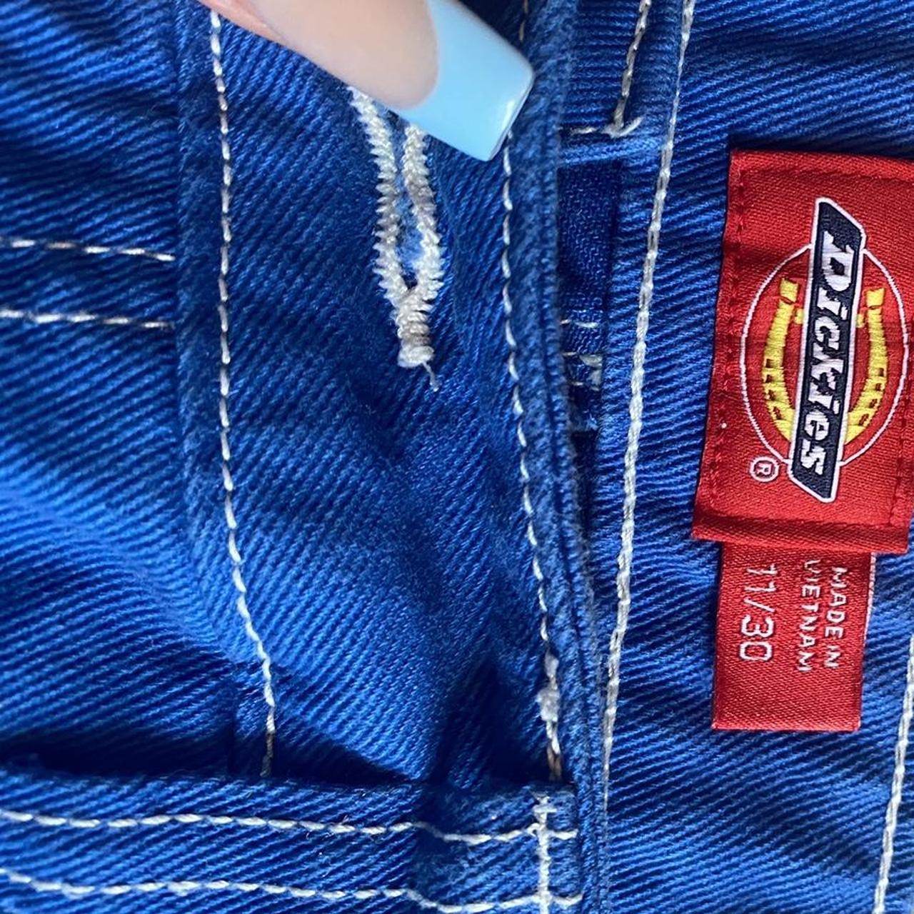 Blue Colored Dickies Pants Straight Cut Cargo Style Depop