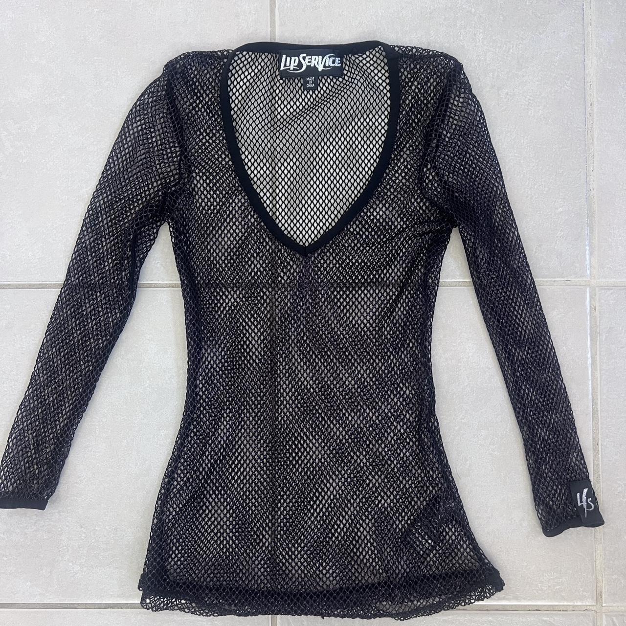 Lip service dark purple fishnet top🕷️🕸️ Never worn!!... - Depop