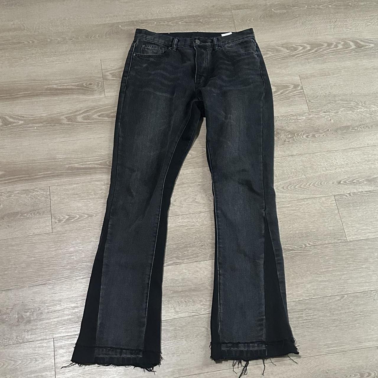 Mnml black flared jeans size 31 - Depop