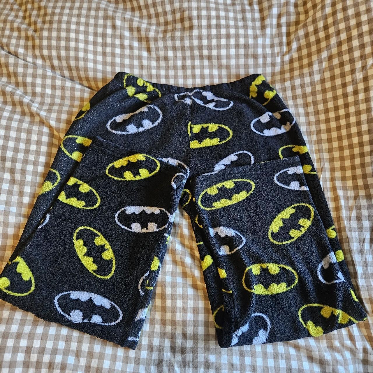 Fuzzy Batman Pajama Pants Size: (untagged) fits like... - Depop