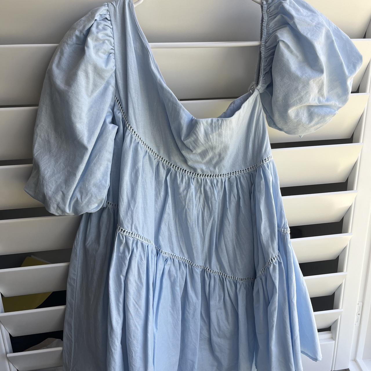 Showpo asymmetrical baby blue dress! Wore this for... - Depop