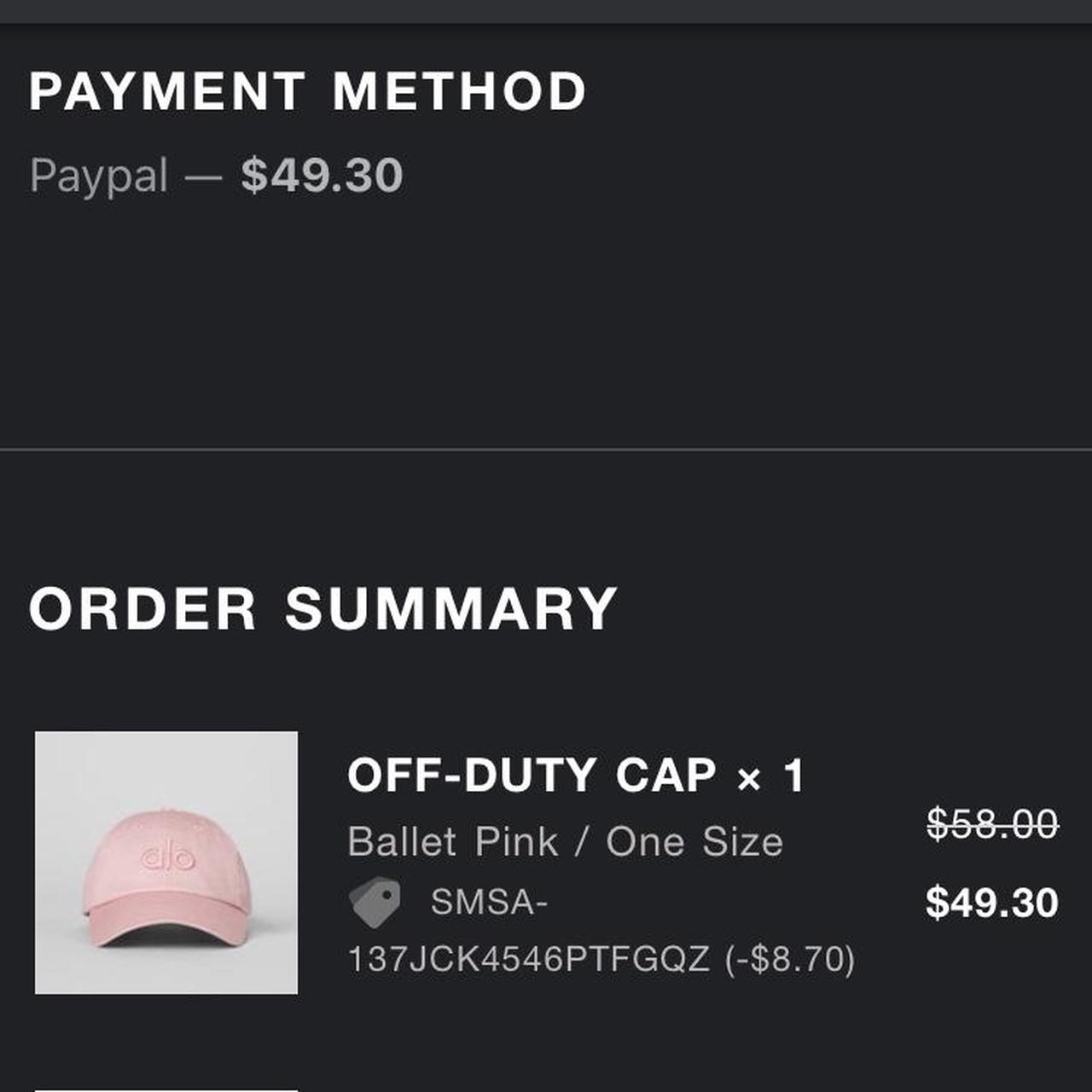 Alo Off Duty Ballet Pink hat (last slide is proof... - Depop
