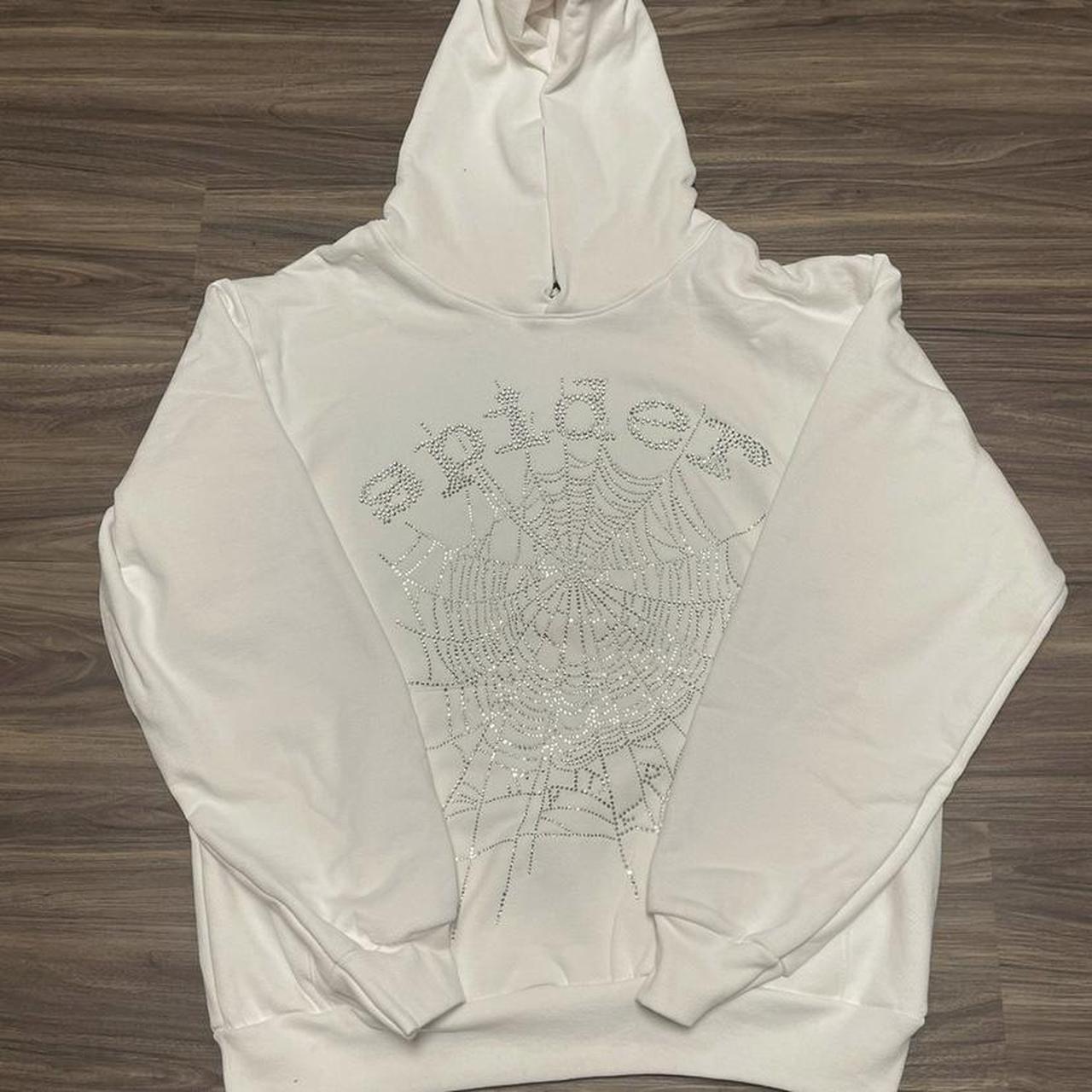 Spider Worldwide Men's White Hoodie | Depop