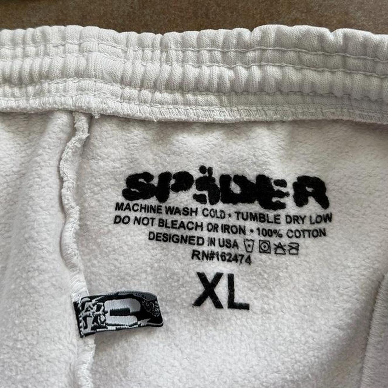 Spider Worldwide Men's White Joggers-tracksuits | Depop