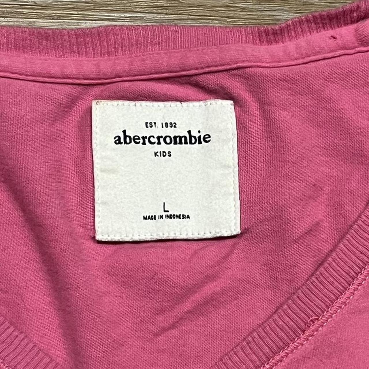 y2k pink abercrombie & fitch long sleeve tagged a... - Depop