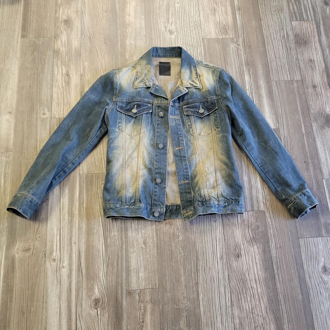 MIDAS Mud Washed distressed denim jacket Very nice... - Depop