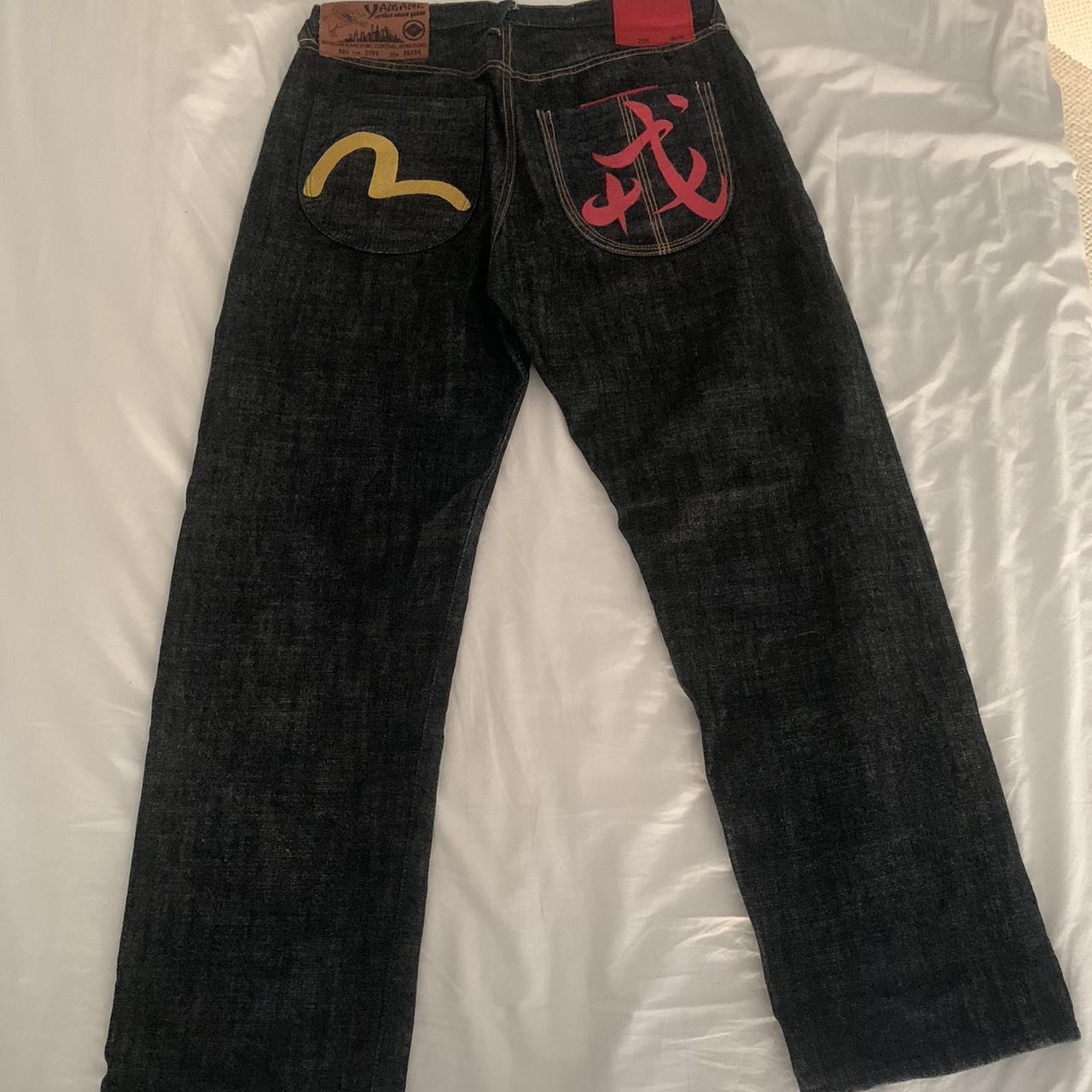 Evisu Yamane Embroidered Gull Japanese Selvedge... - Depop