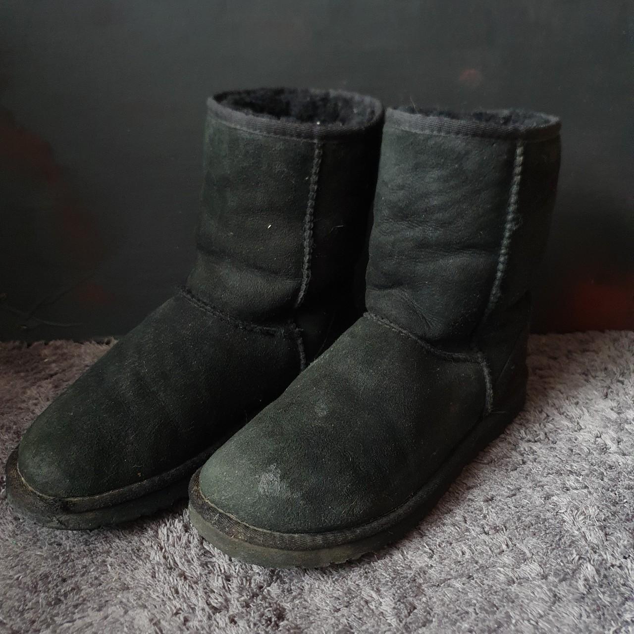black ugg boots Well worn and have some signs of it... - Depop