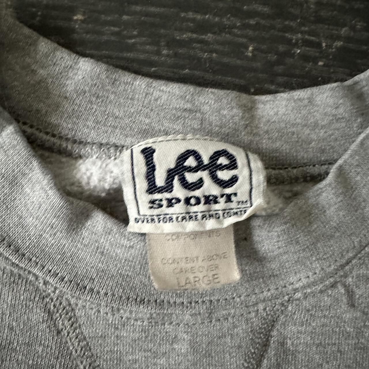 Vintage Lee Sport Y2K grey crewneck sweatshirt... - Depop