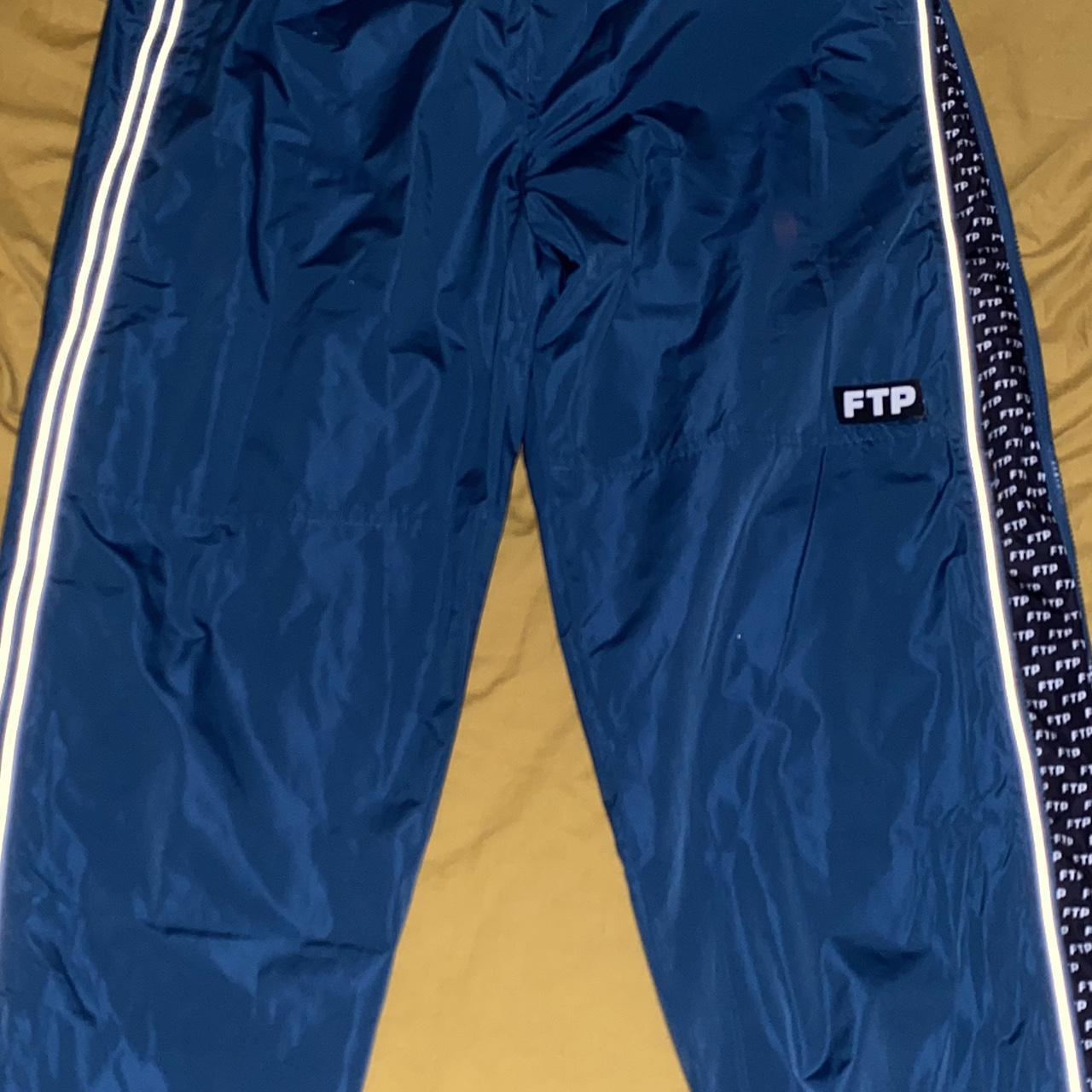 FTP reflective 3M track pants Featuring all over FTP... - Depop