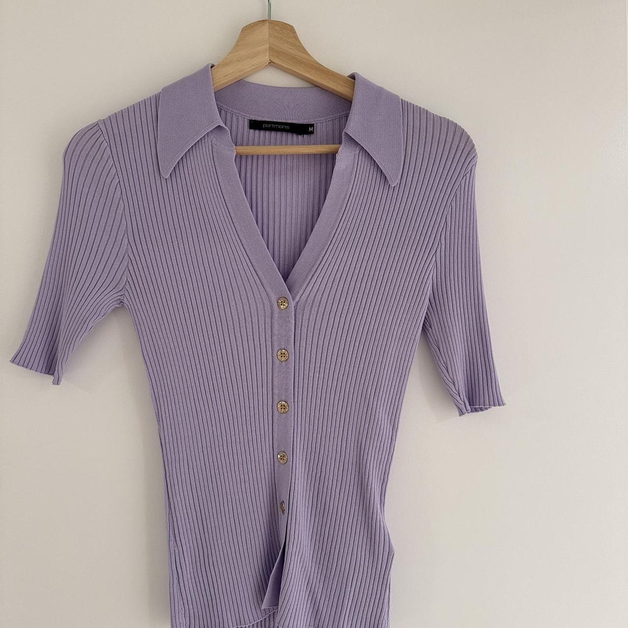 PORTMANS - Purple ribbed top Never worn, no tags - Depop