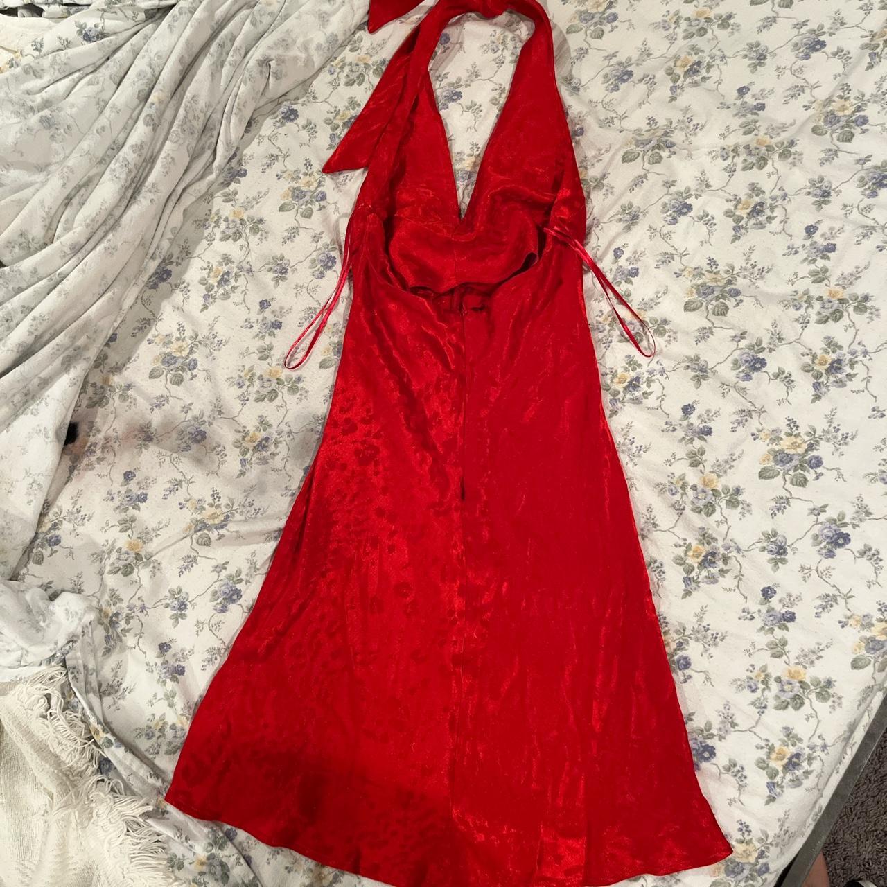 Gorgeous red halter mini dress. From zara, brand new... - Depop
