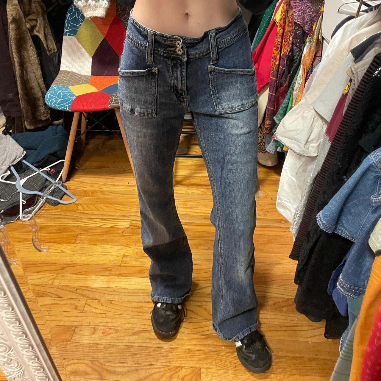 Vintage Vanilla Star Flare Jeans - super cool... - Depop