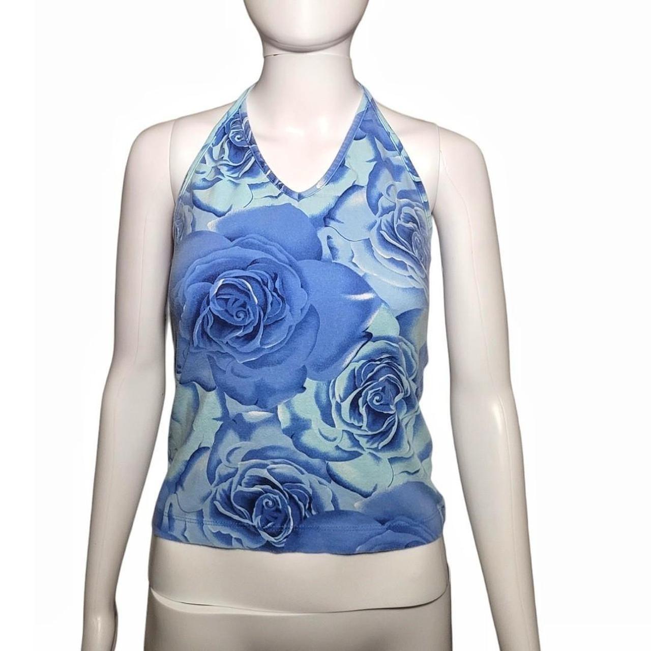 Y2K Rose Halter Top. Cute little vintage top. In a... - Depop