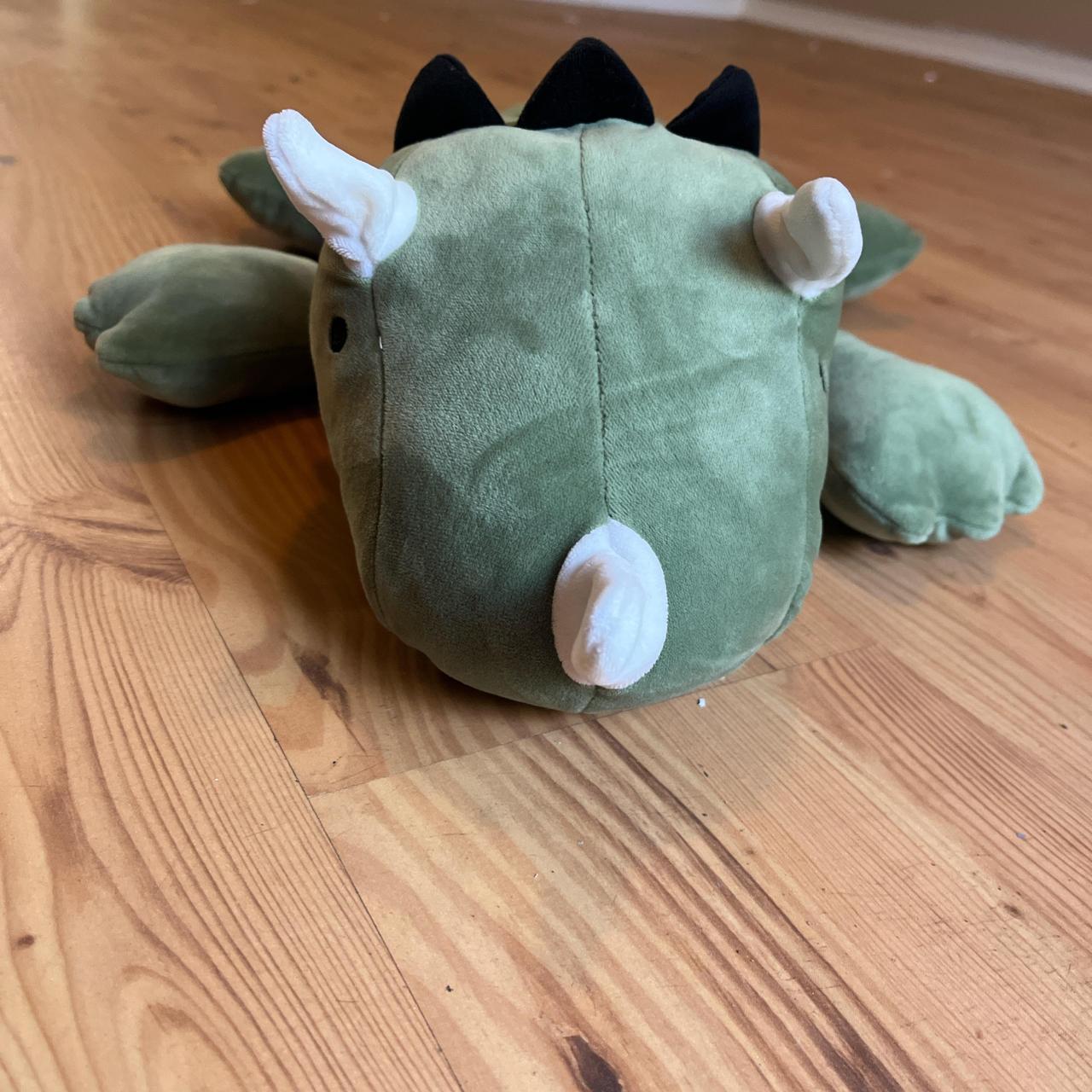 green pillow fort weighted stuffed animal dinosaur... - Depop