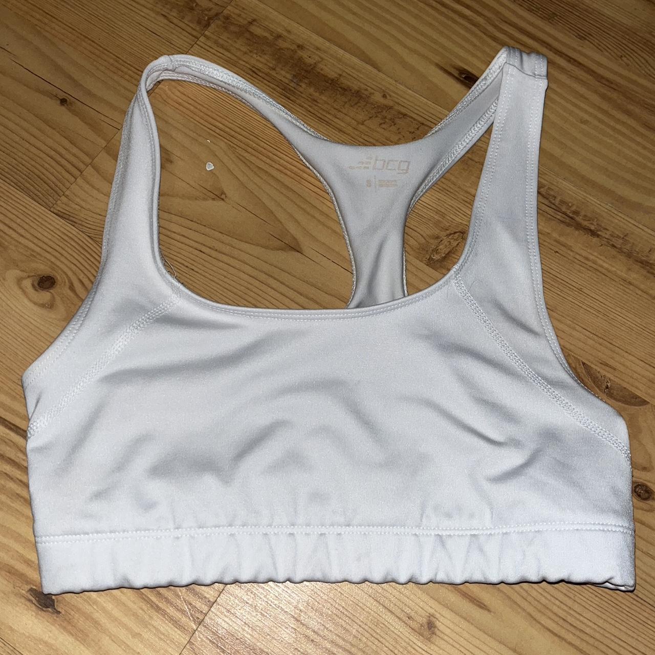 white BCG sports bra #activewear #workout #sports... - Depop