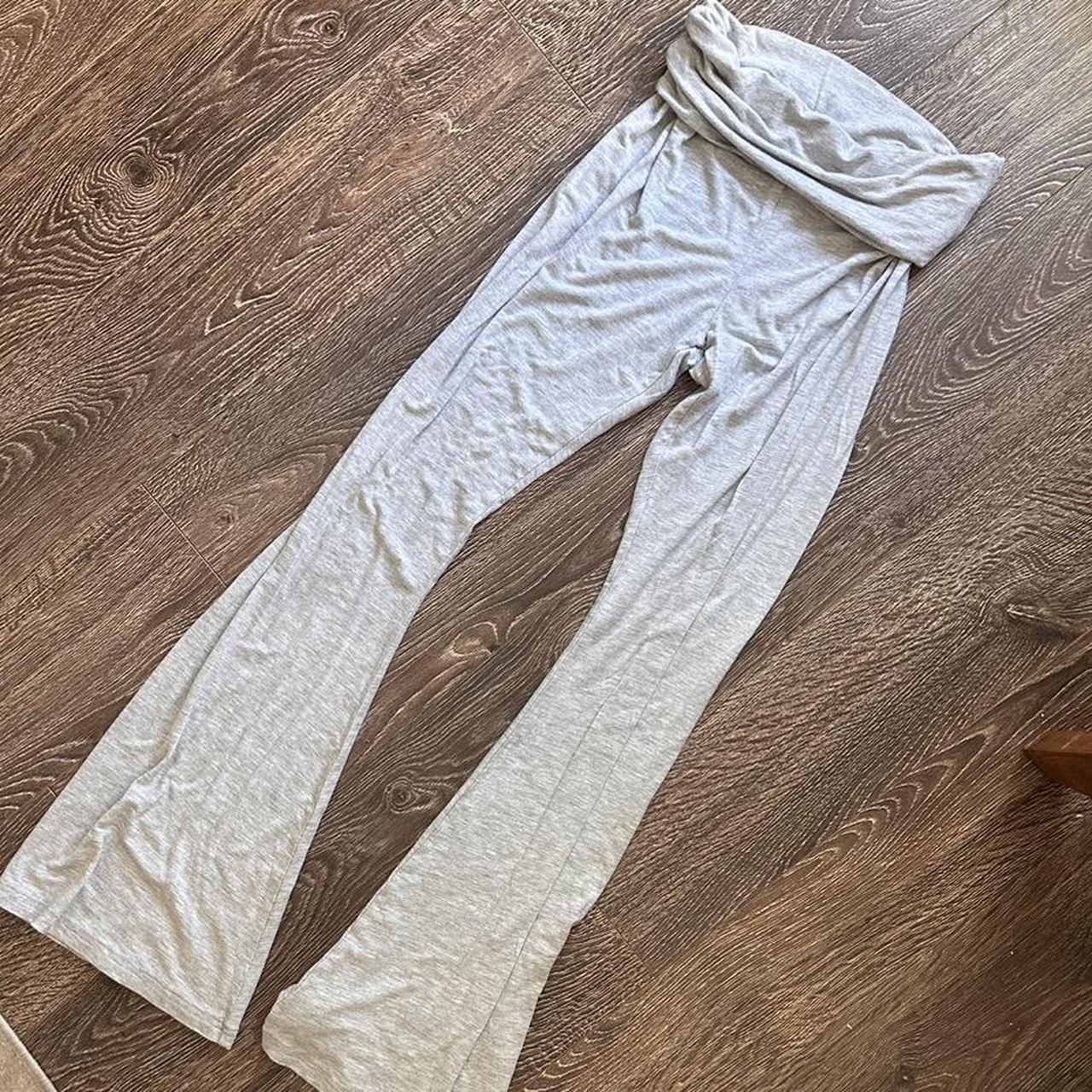 Amazon brand skims Grey flare low rise yoga pants... | Depop