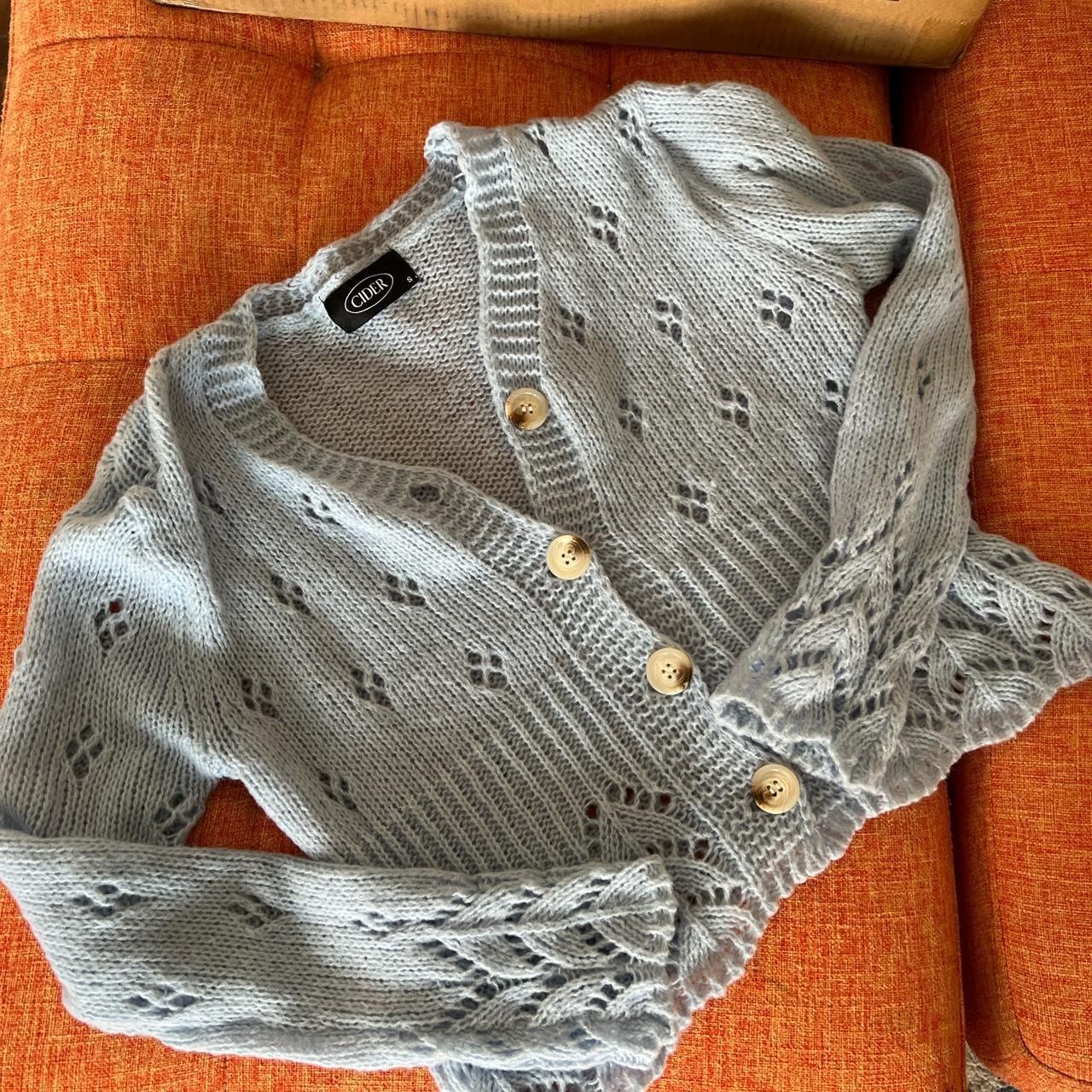 Cider Women's Blue Cardigan | Depop