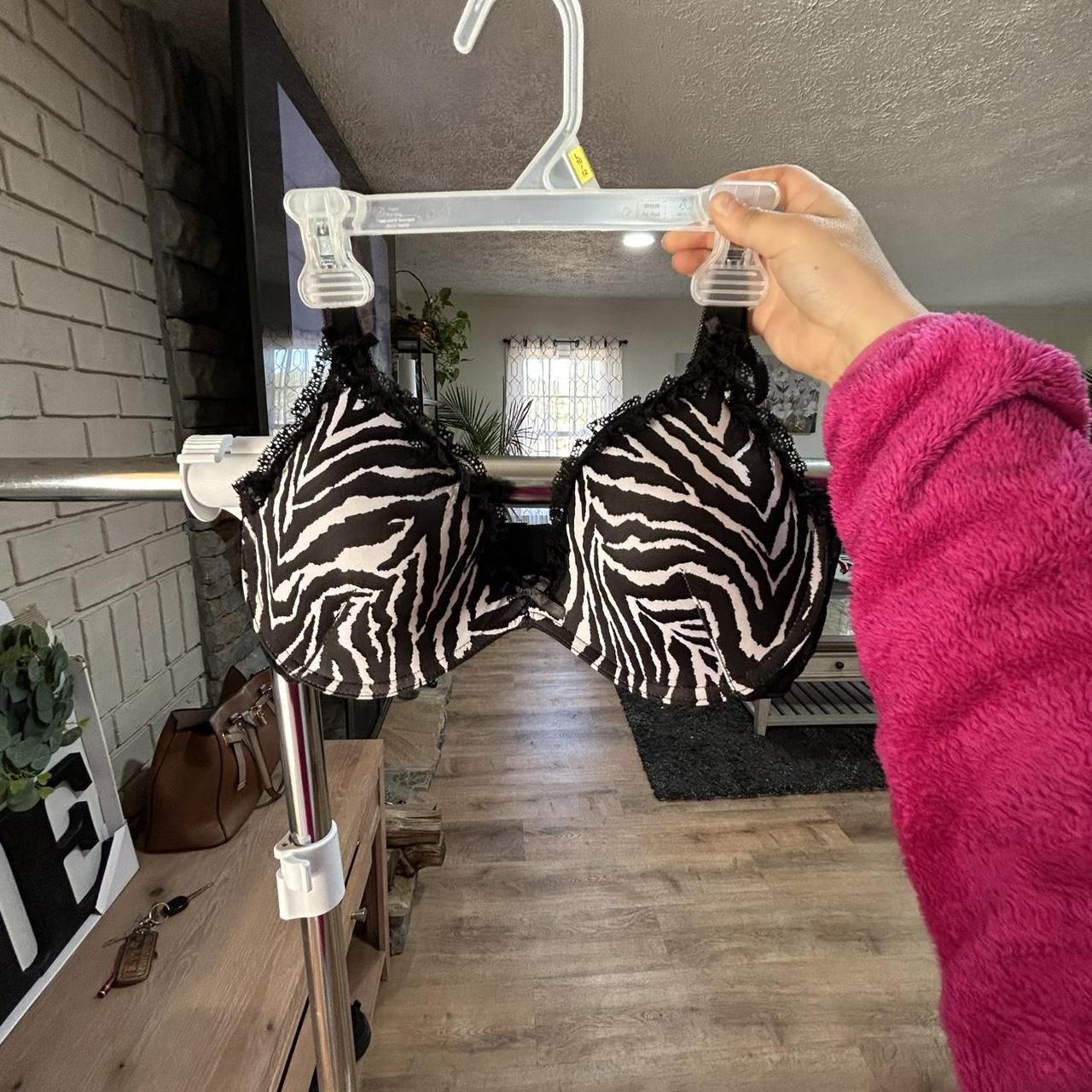 Y2K Black and White Zebra Print Bra 🖤 #zebra #y2k... | Depop