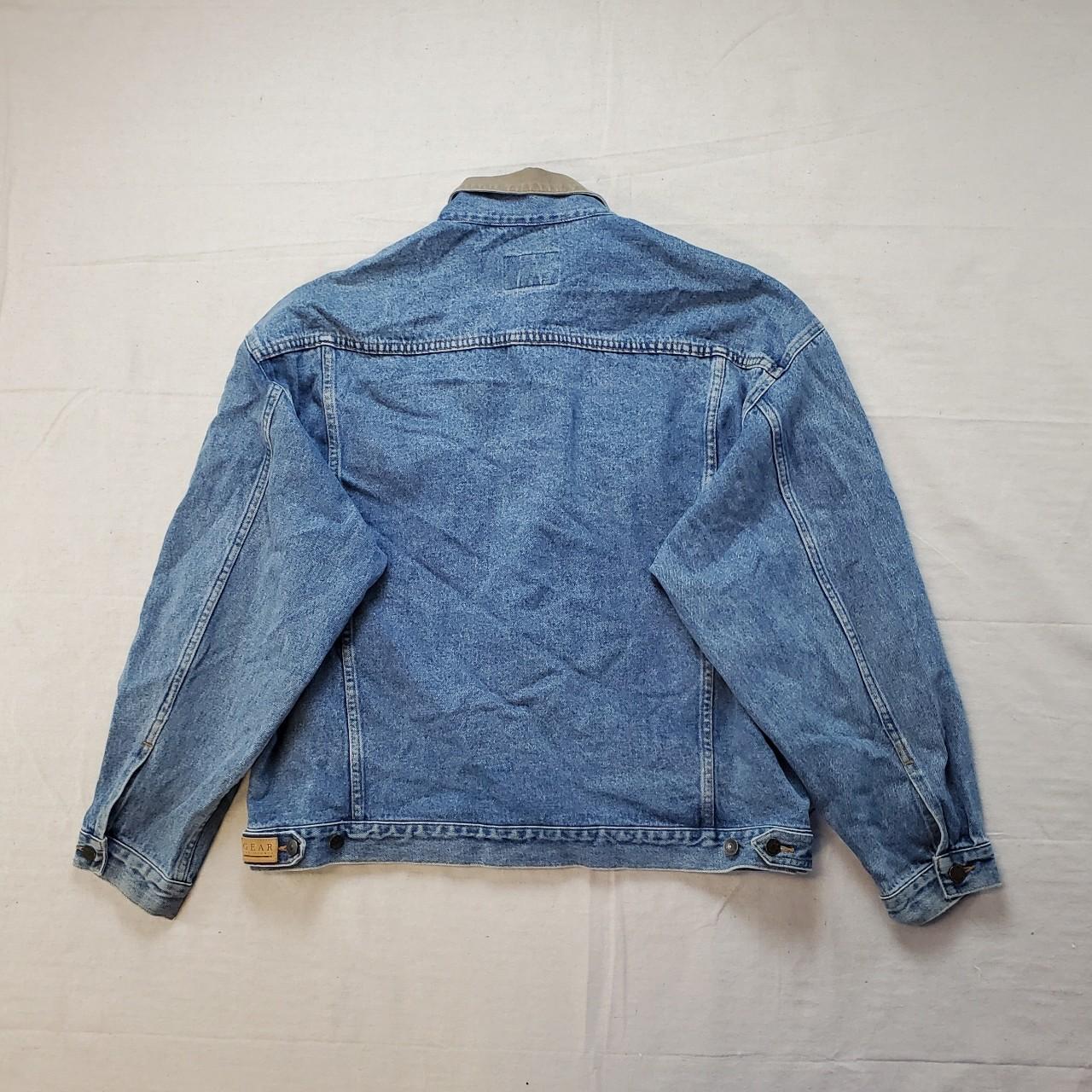 Vintage Alaska denim jacket 90s blue denim jacket... - Depop