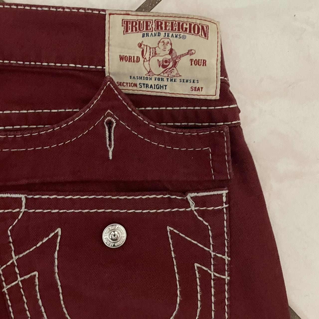 True Religion jeans Super fire 🔥 red true religion... - Depop