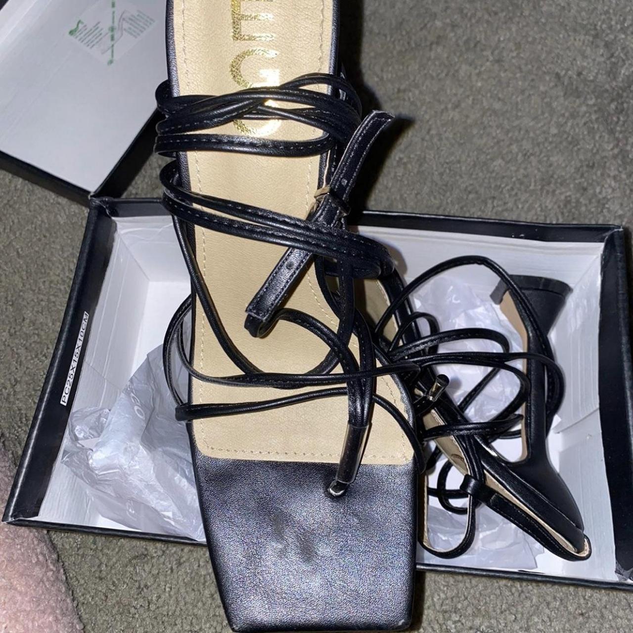 Ego Official Black with square heel. Only worn once.... - Depop