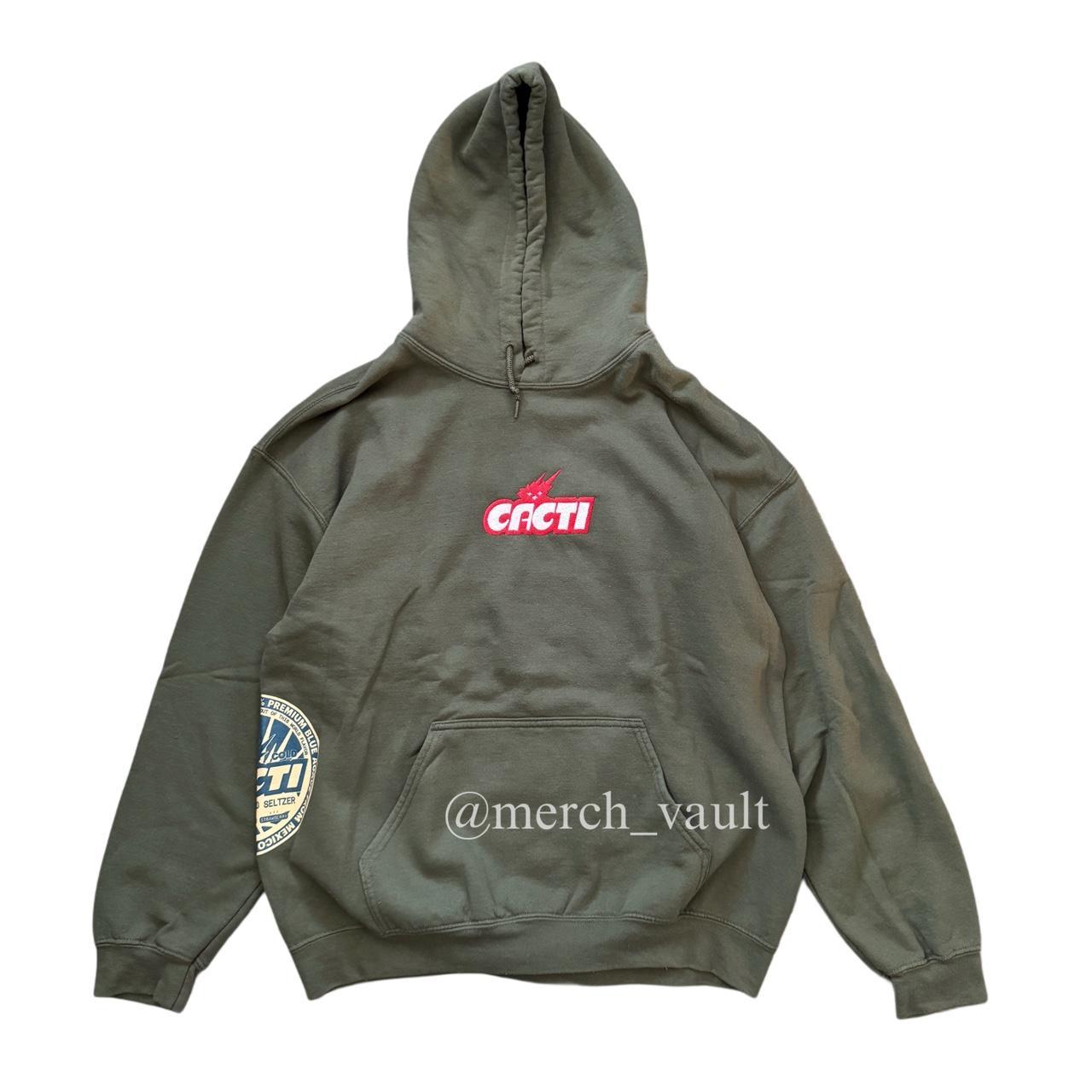 Travis Scott Cacti Merch Olive Green Hoodie Size:... - Depop