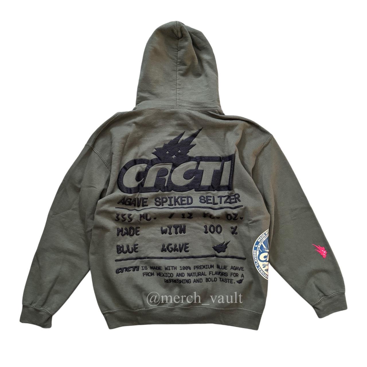 Travis Scott Cacti Merch Olive Green Hoodie Size:... - Depop