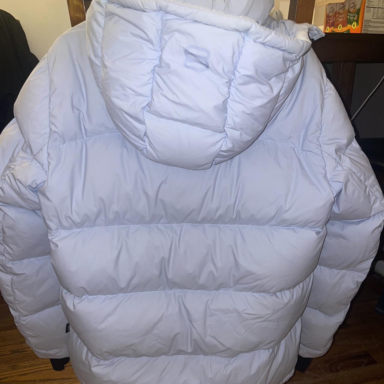 aritzia superpuff! size medium clement blue worn... | Depop