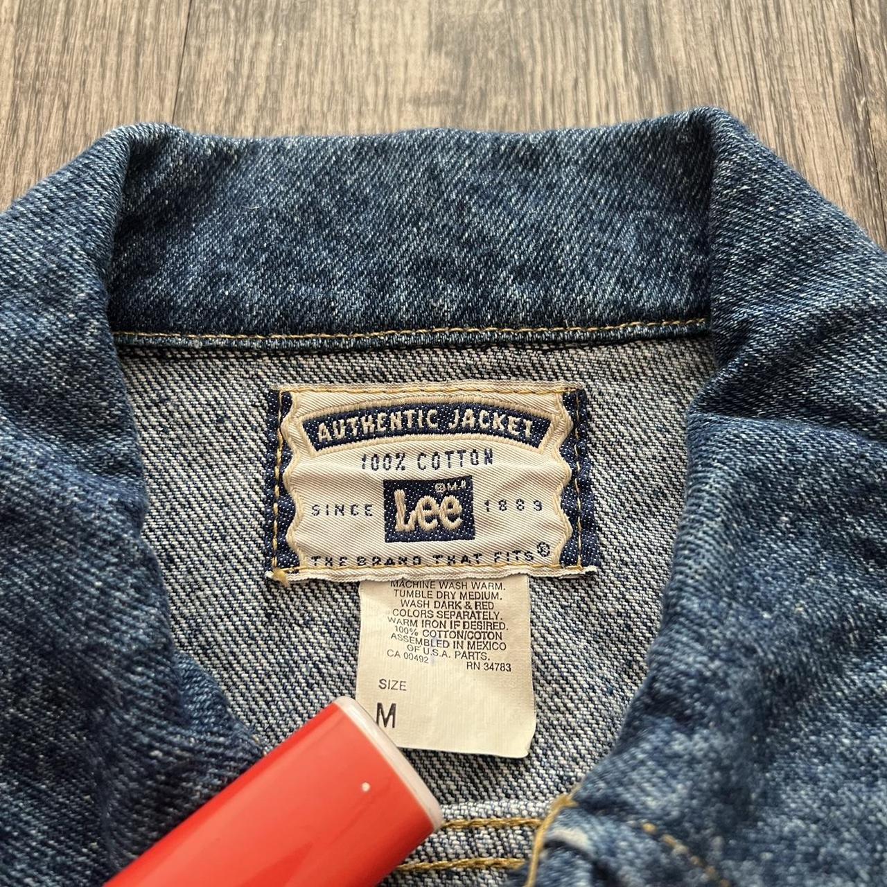 Vintage 90s Lee denim jacket has unique fading... - Depop