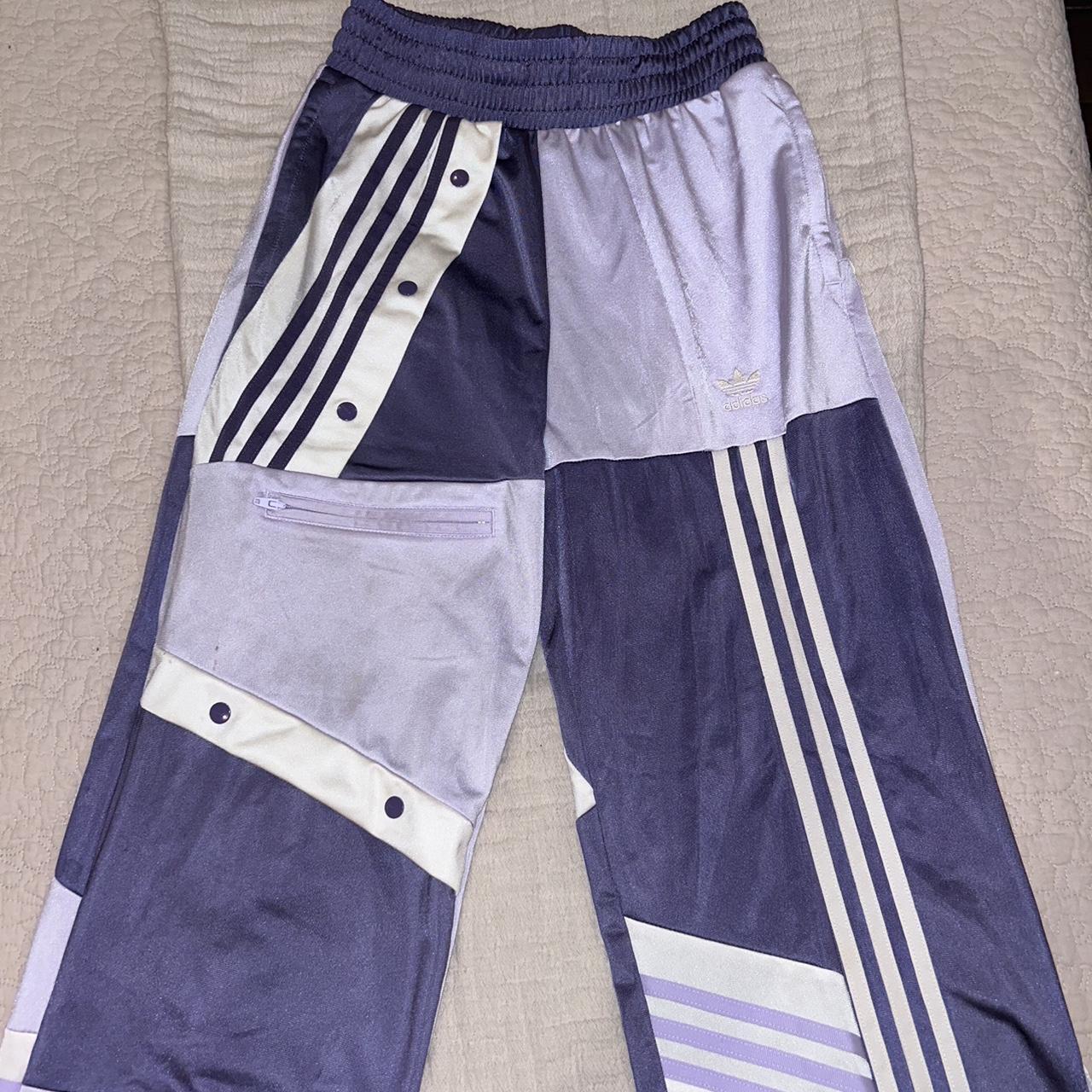 Adidas street wear sweats with zip flare legs and... - Depop