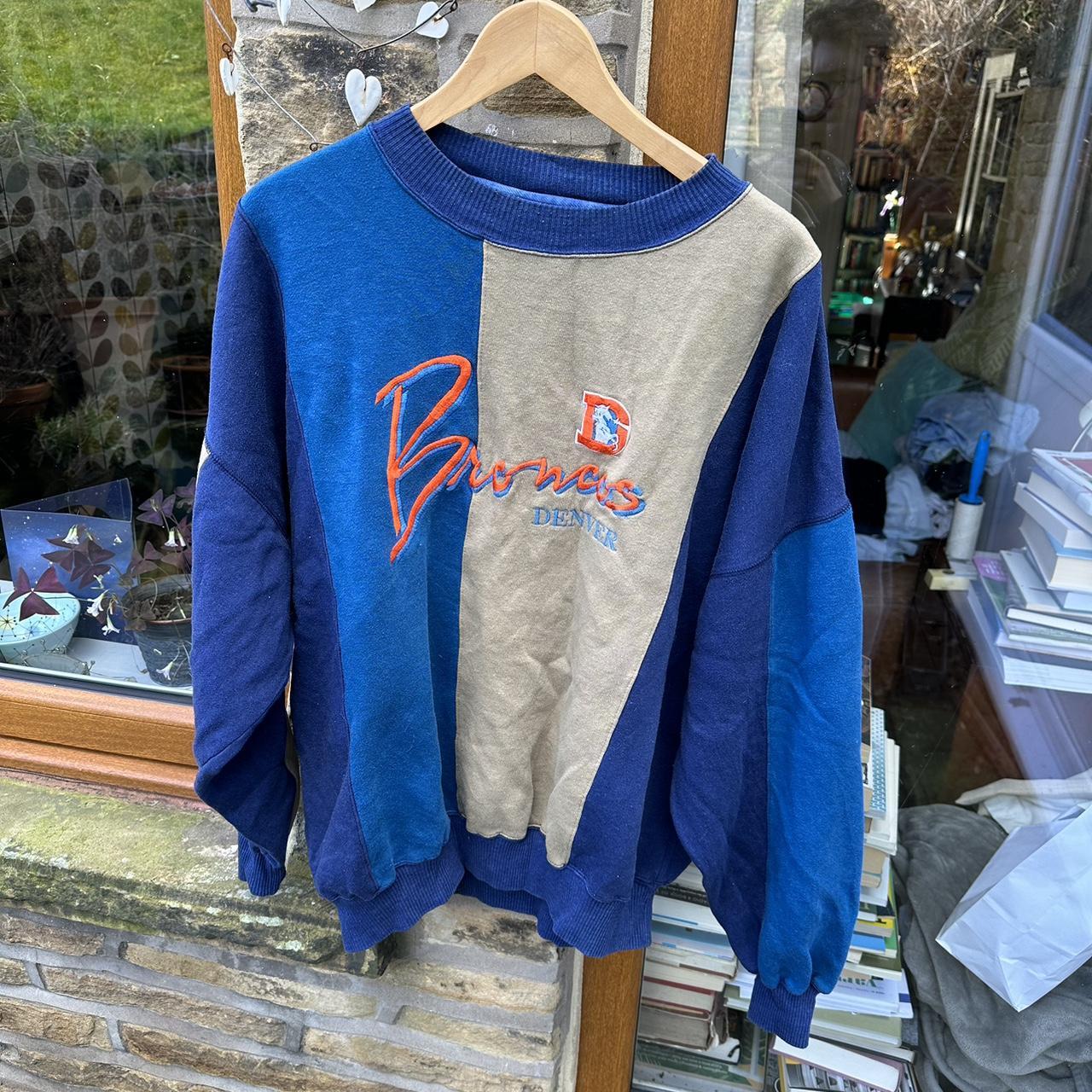 Vintage NFL Sweatshirt With Denver Broncos... - Depop