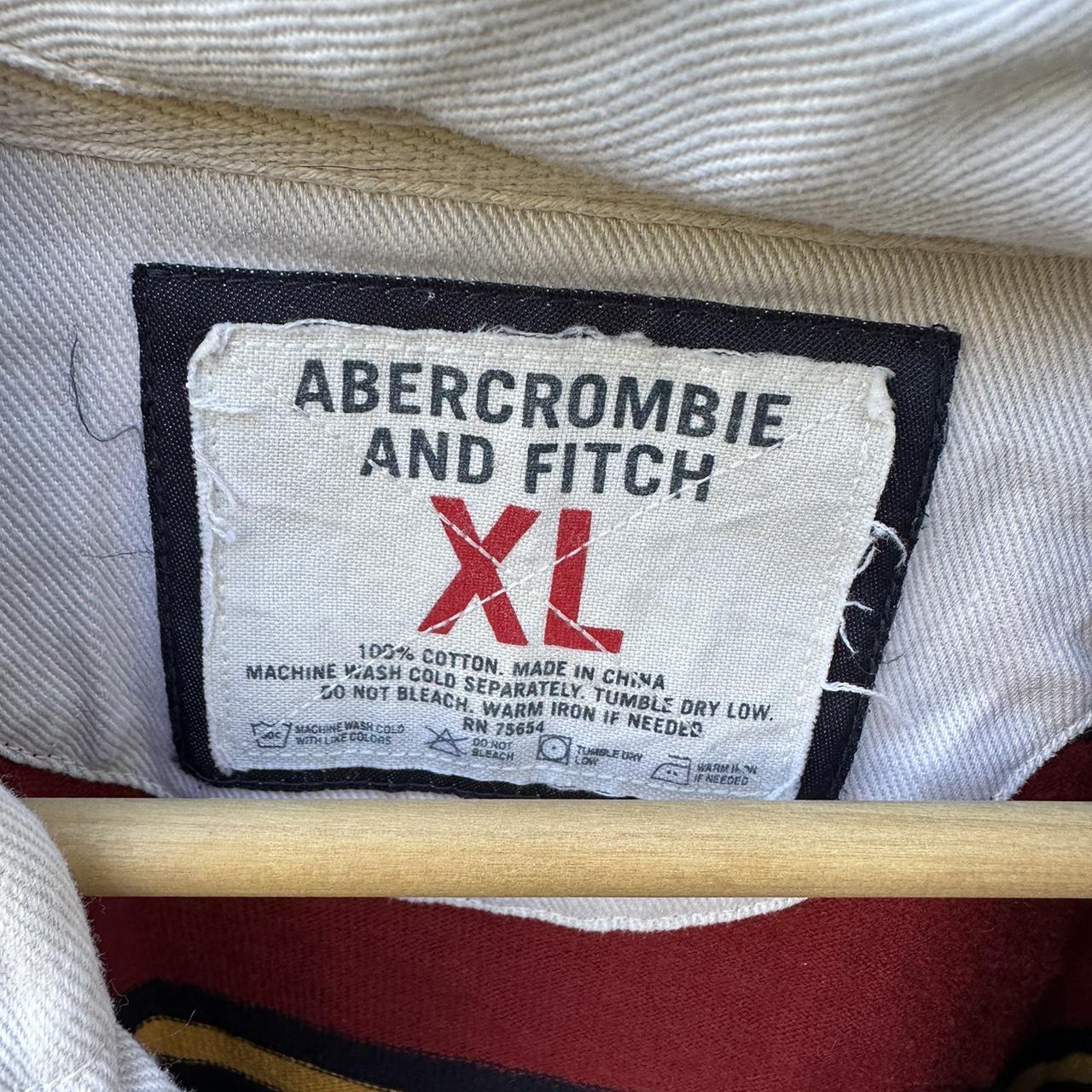 Vintage Abercrombie & Fitch Rugby Shirt In... - Depop