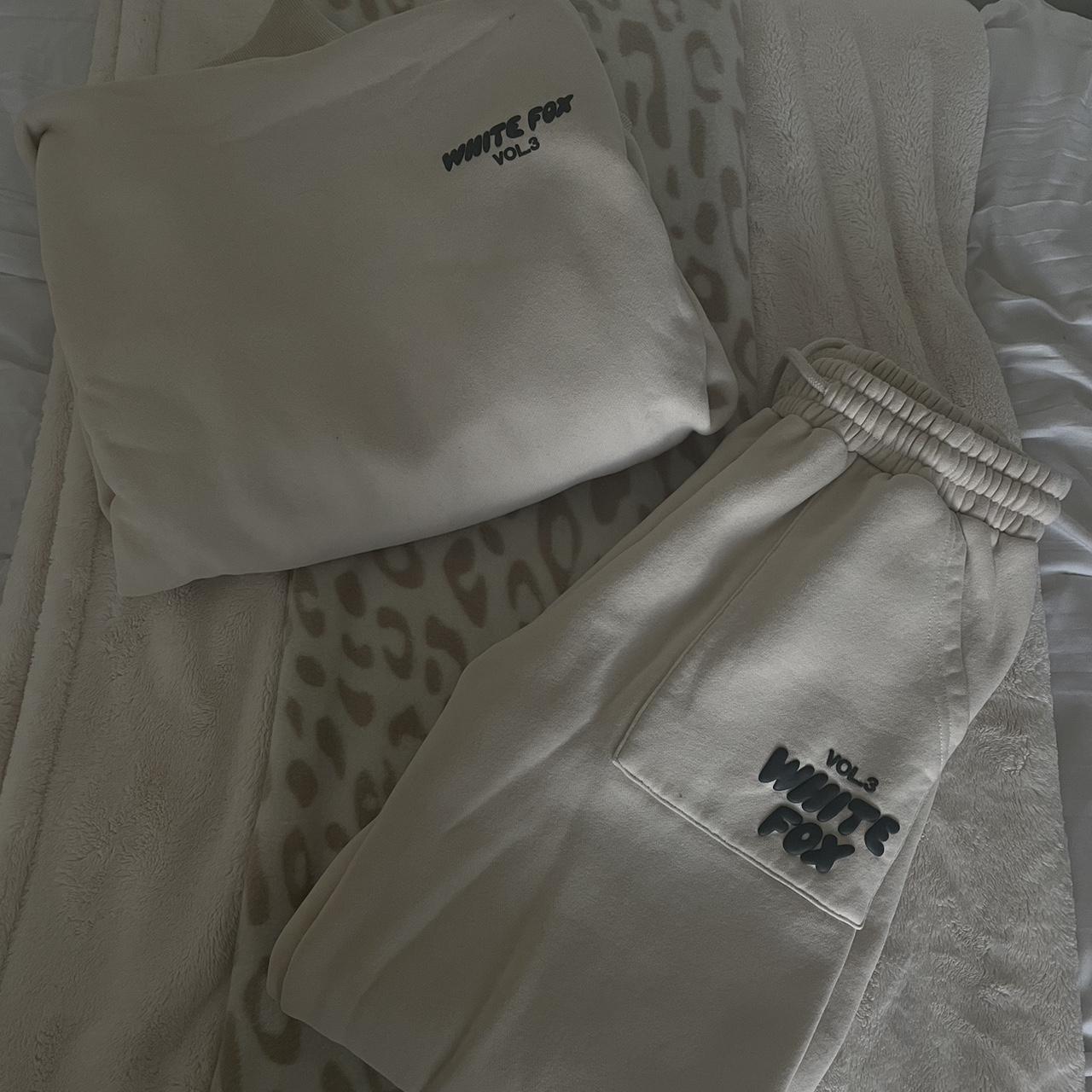 brand new white fox sweat set🤍 worn once and in... - Depop