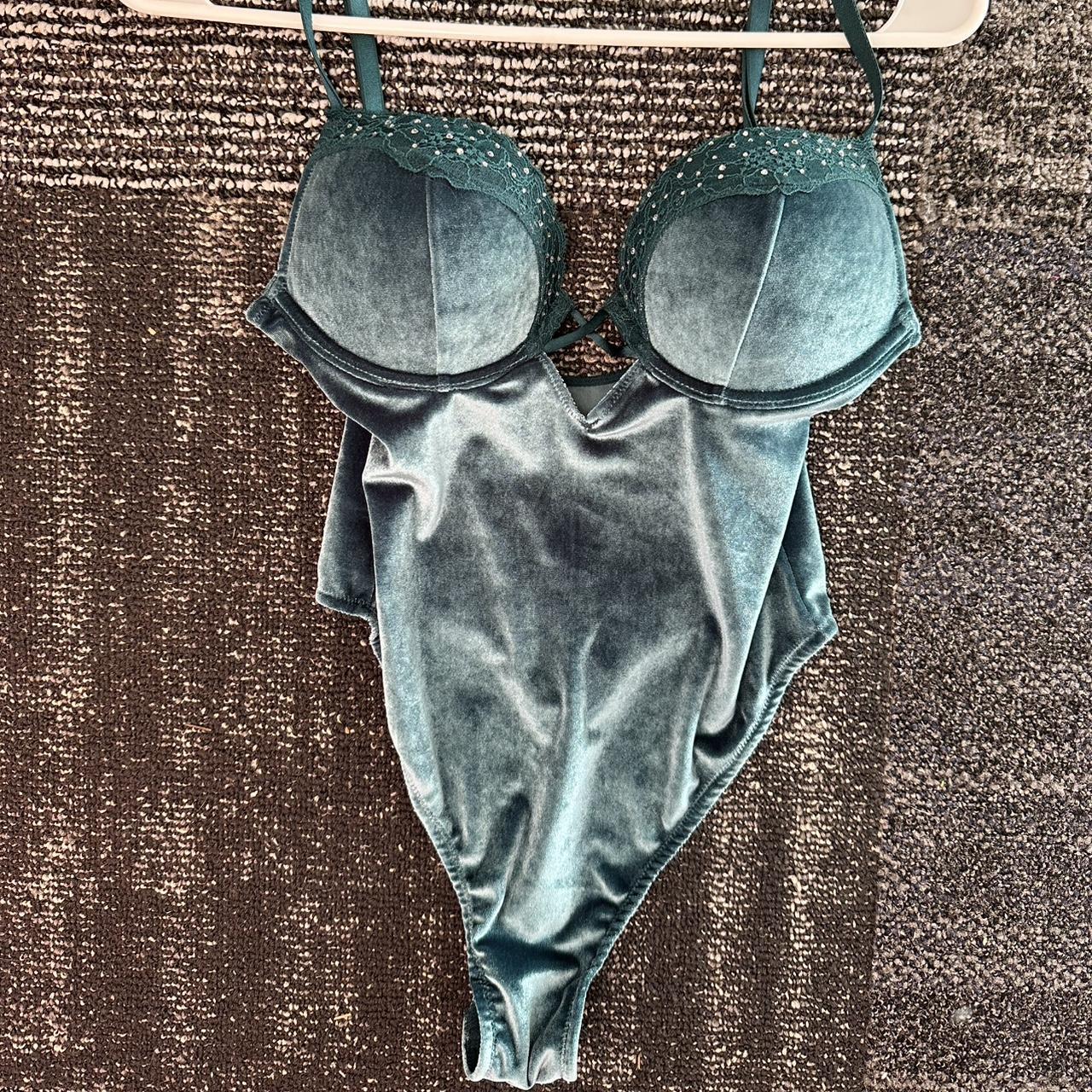 Victoria's Secret Bombshell Emerald Green Rhinestone... | Depop