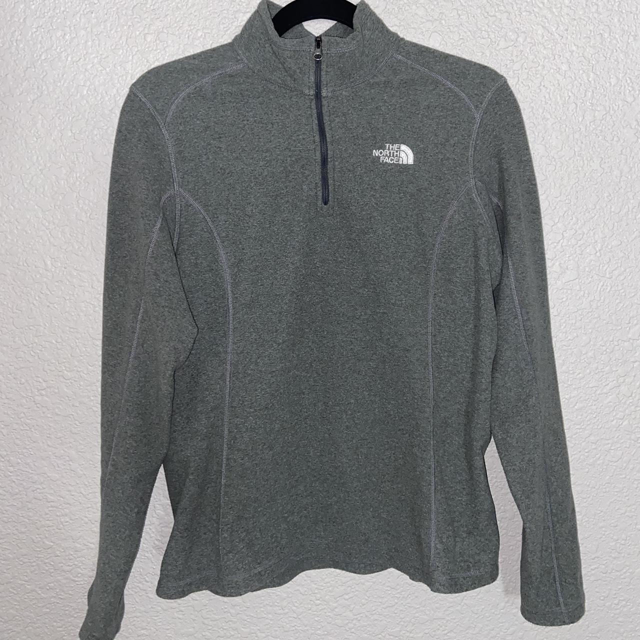 North Face half zip -dark grey -good condition -size... - Depop
