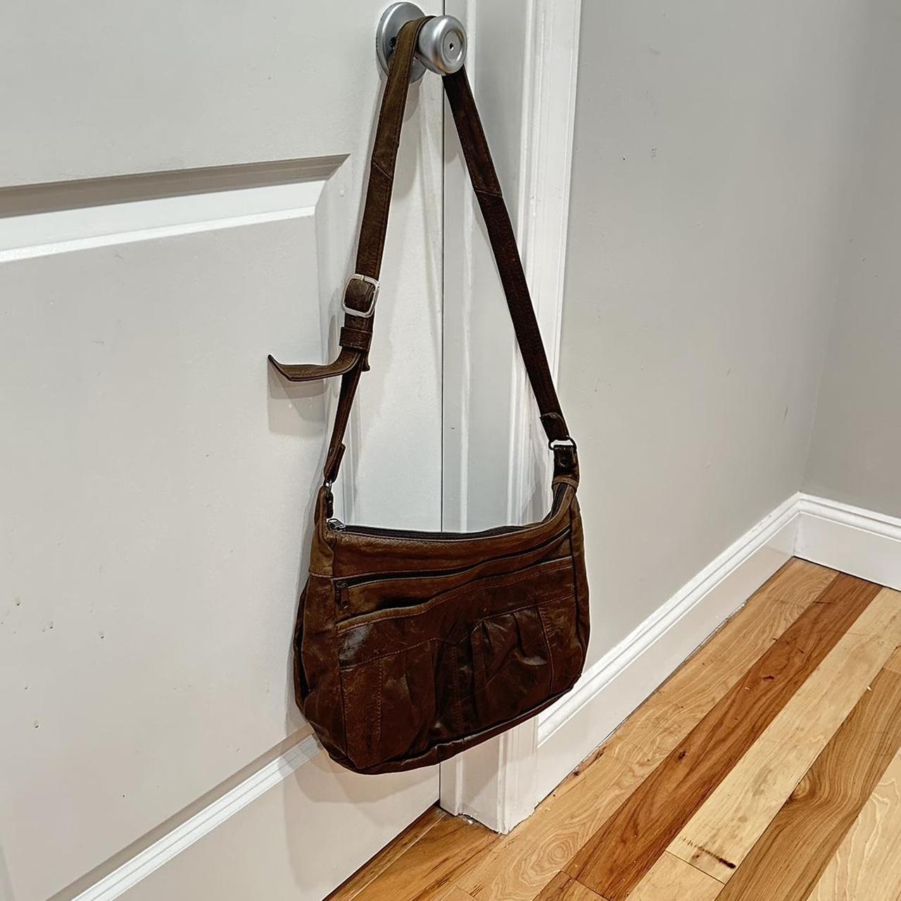 Vintage brown leather bag - Got this a while back at... - Depop