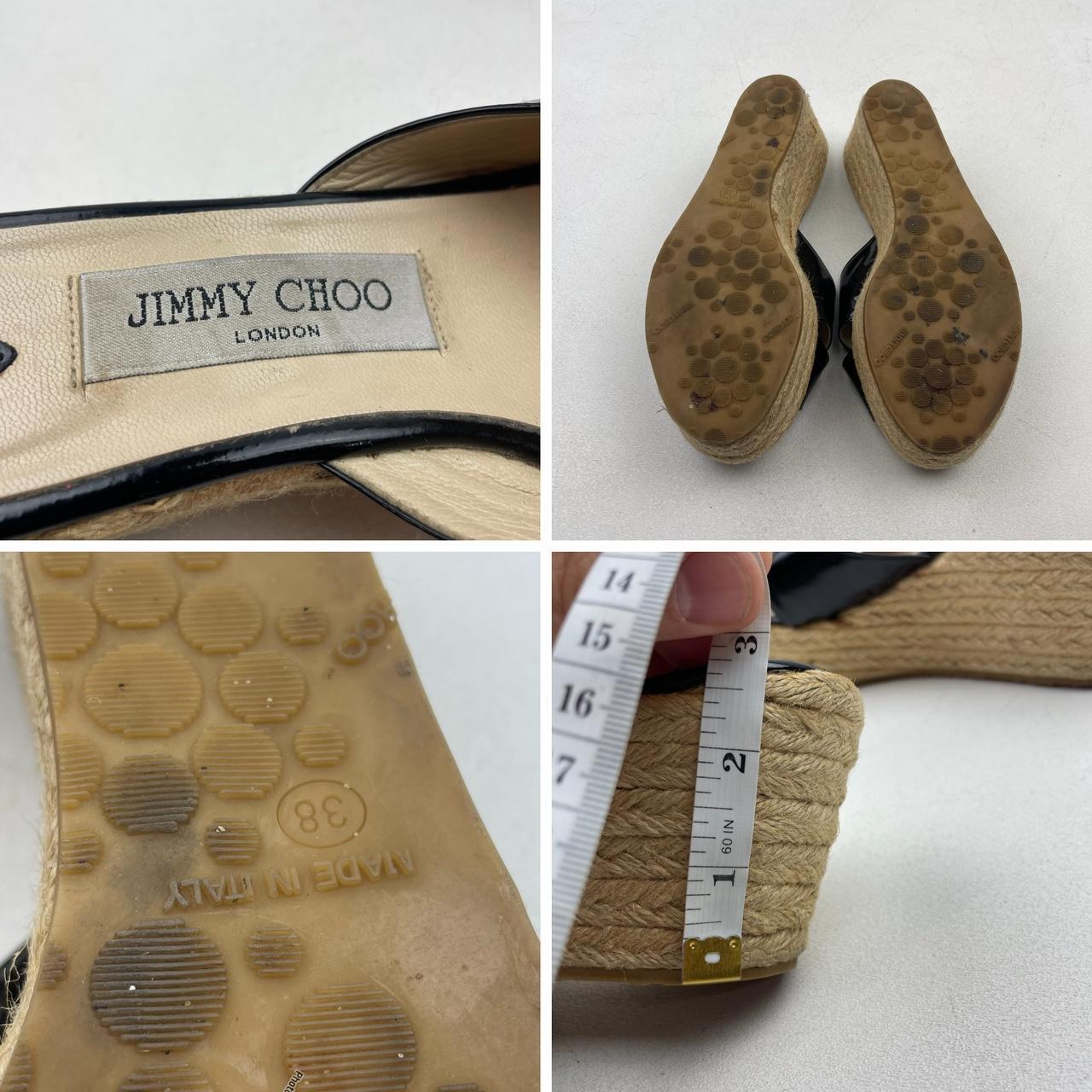 Jimmy Choo Women's Black and Tan Espadrilles | Depop