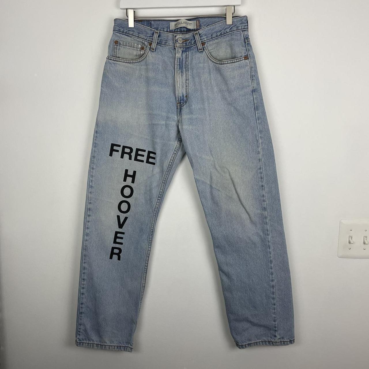FREE HOOVER VINTAGE REPURPOSED LEVI’S JEANS KANYE... - Depop