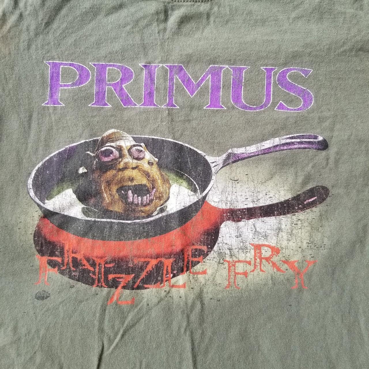 Primus Frizzle Fry band tee. Has armpit wear as shown. | Depop