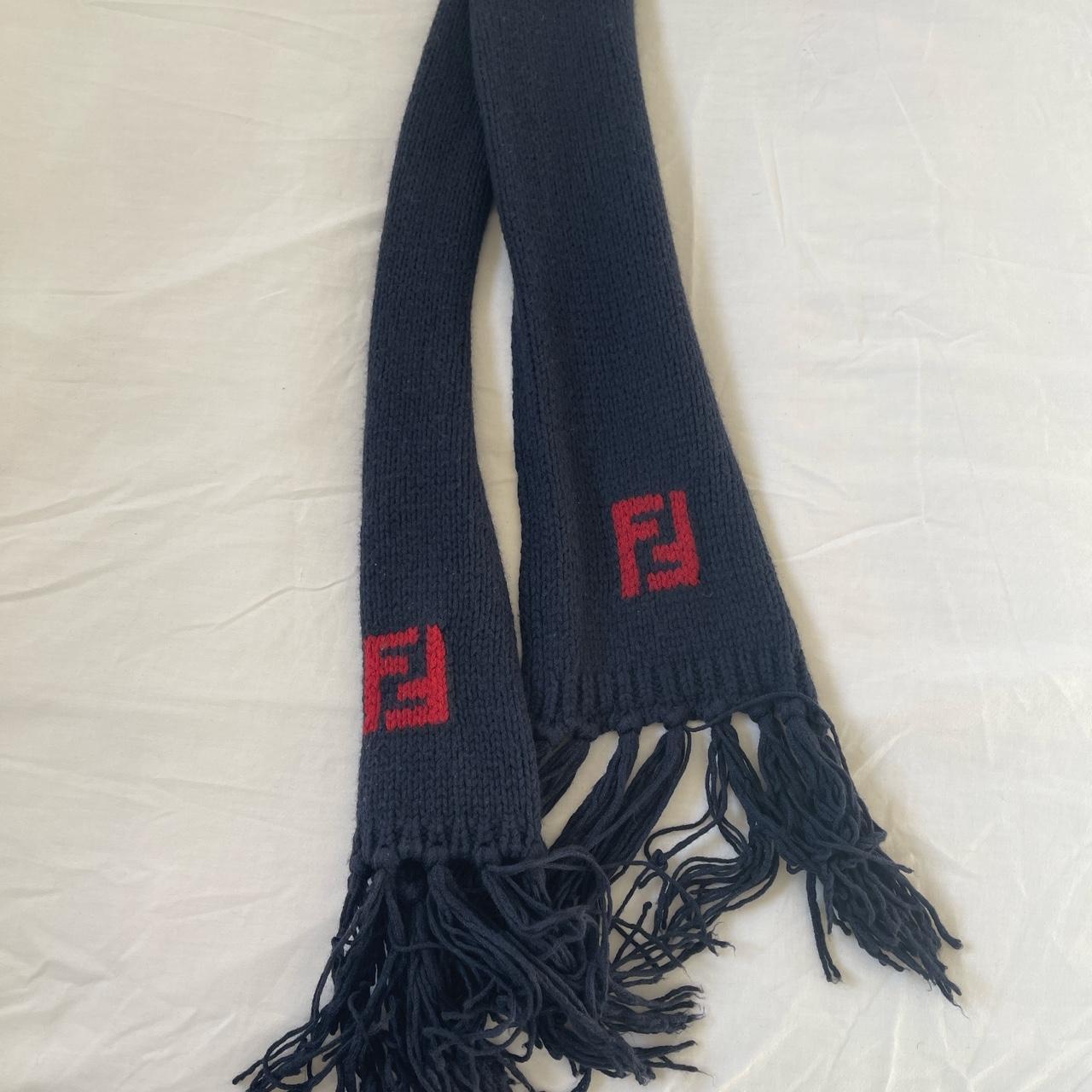 Fendi scarf, Japanese collection, red and navy... - Depop