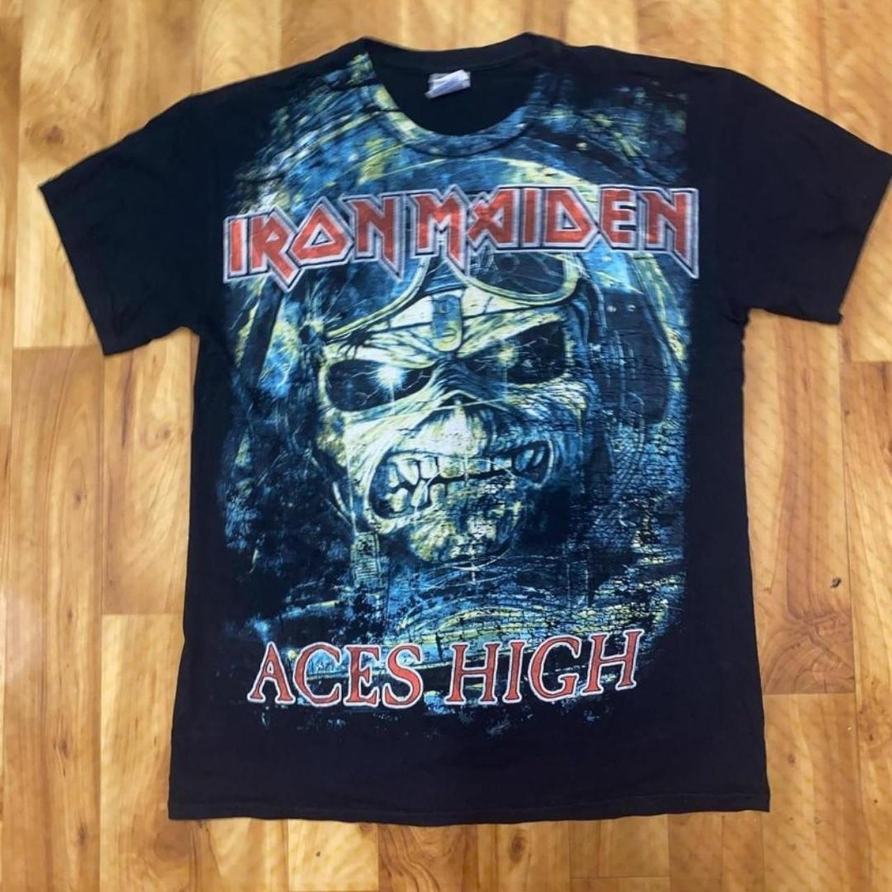 Vintage Gildan Iron Maiden Rock band t-shirt full... - Depop