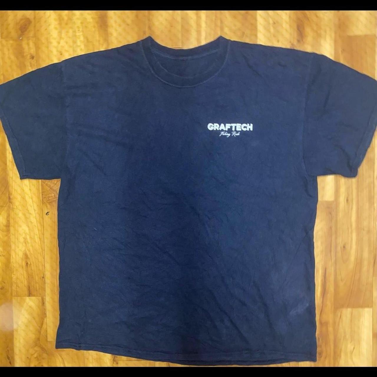 Retro Vintage Graftech fishing brand graphic t-shirt... - Depop