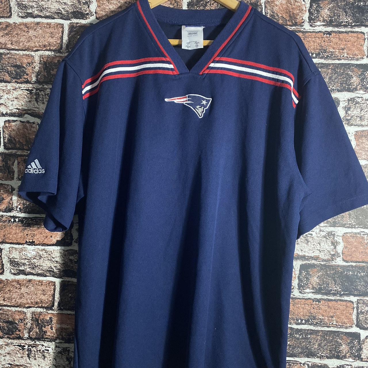 Retro Vintage Adidas NFL New England Patriots blue... - Depop