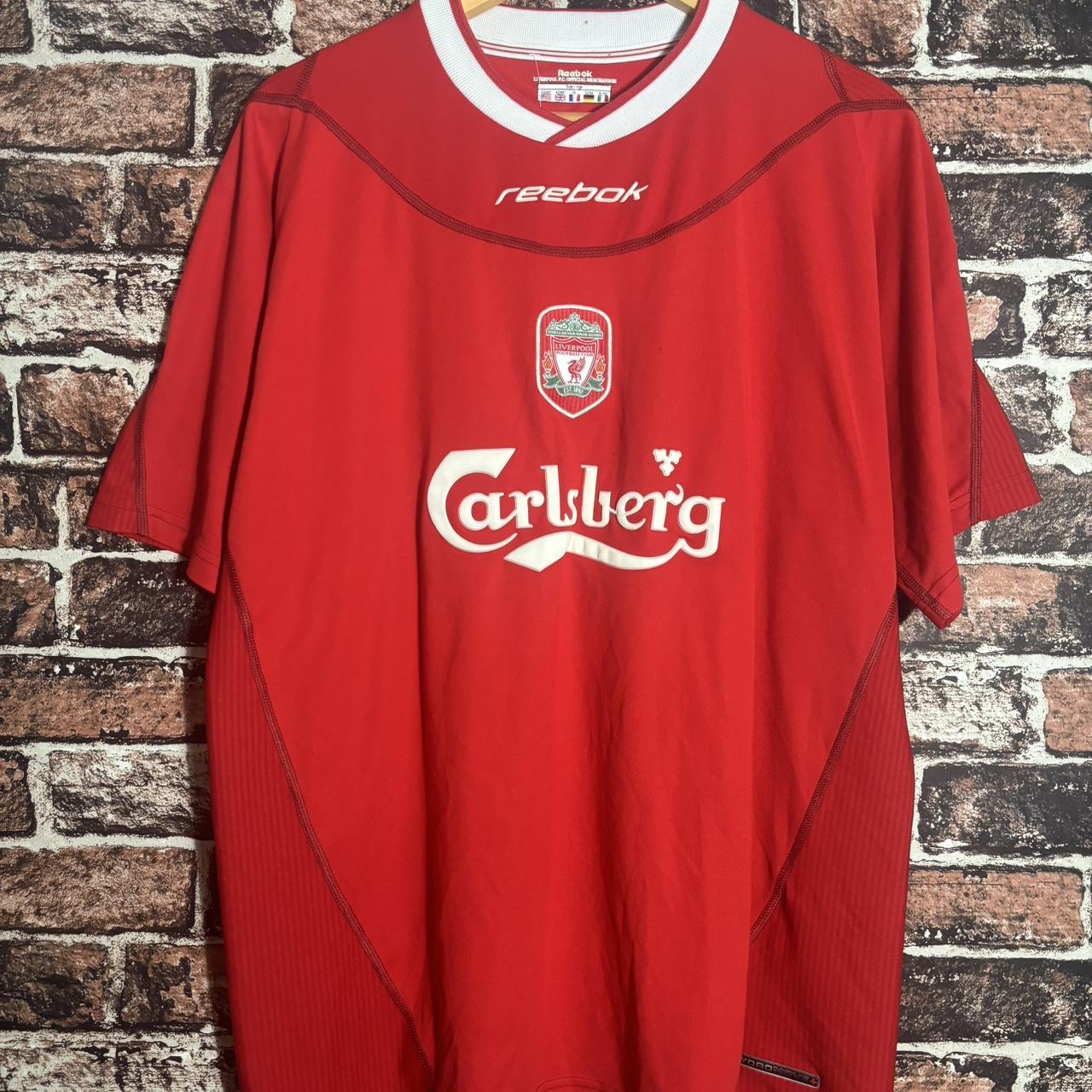 Vintage Reebok Liverpool FC 2002/2003 home football... - Depop