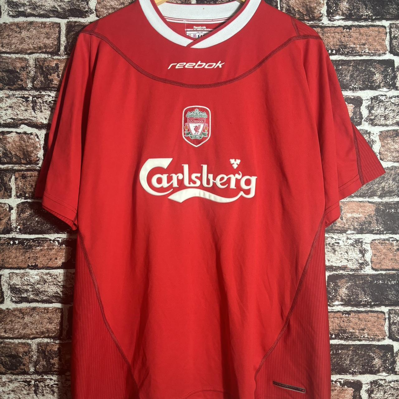 Vintage Reebok Liverpool FC 2002/2003 home football... - Depop